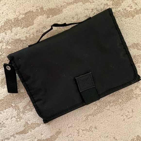 Bags | Black Travel Diaper Changer Netting Pockets Carry Handle | Poshmark